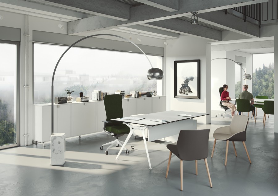 Arkitek desk with White frame