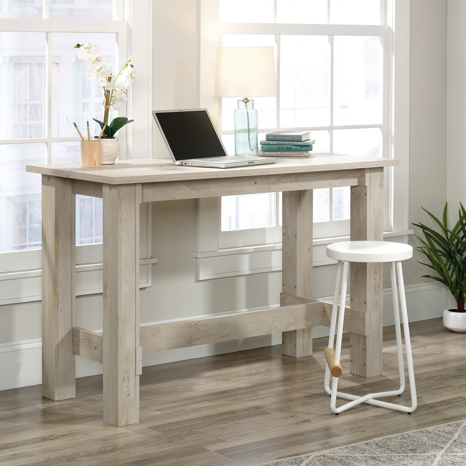 Counter Height Work Bench Chalked Chestnut