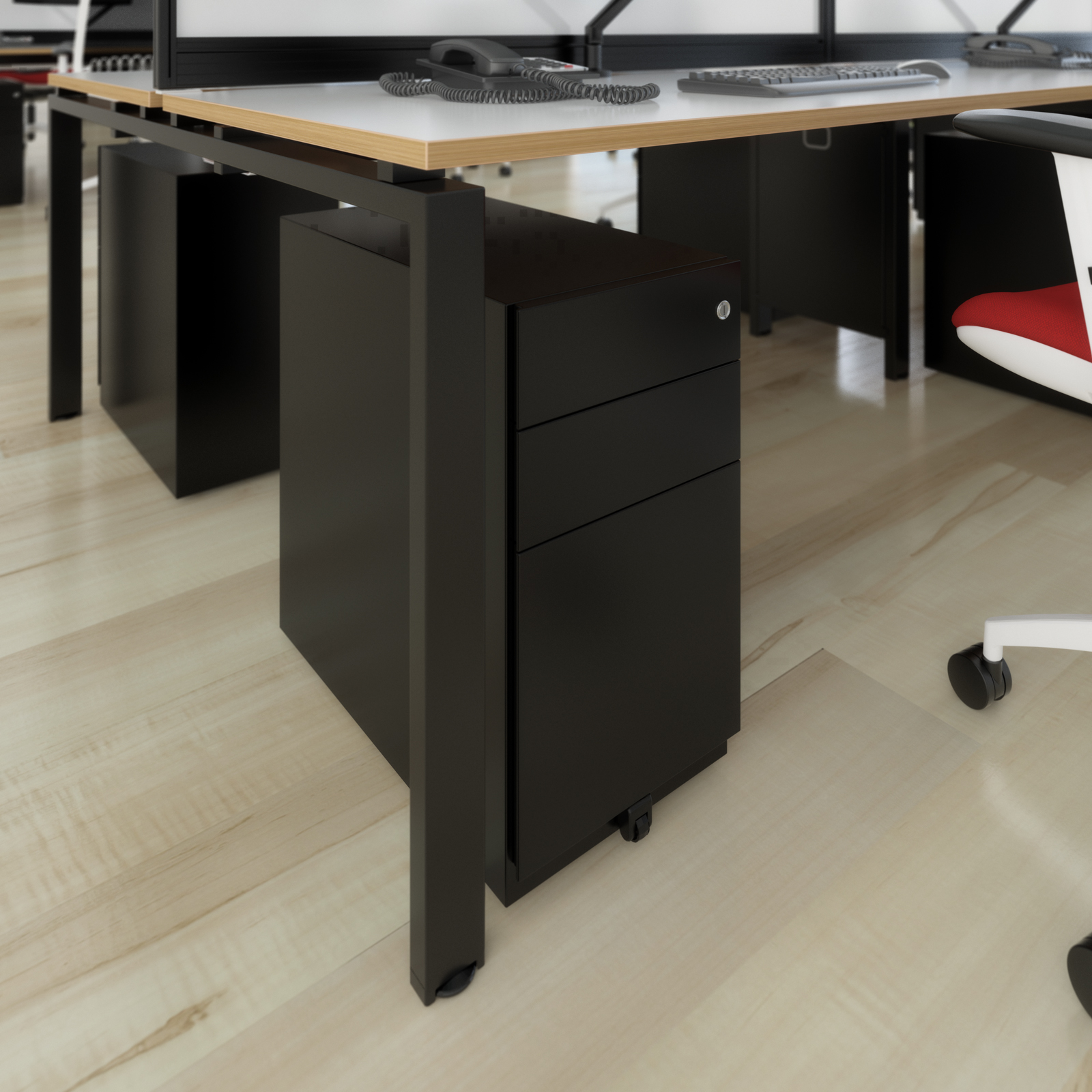 Narrow drawer units steel