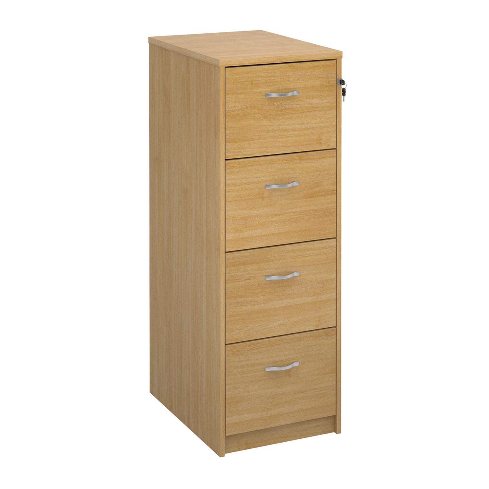Delta 4 drawer Filing cabinet Oak